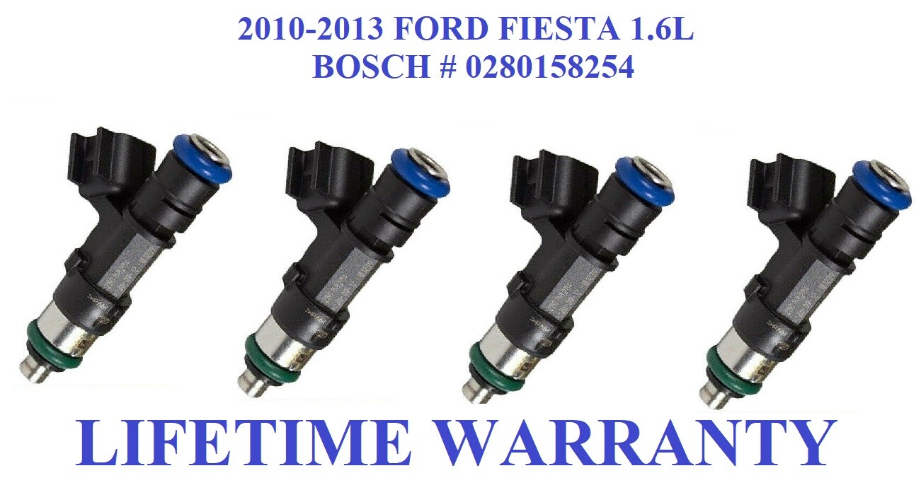 Genuine Bosch Set of 4 Fuel Injectors for 2010-2013 Ford Fiesta 1.6L | eBay