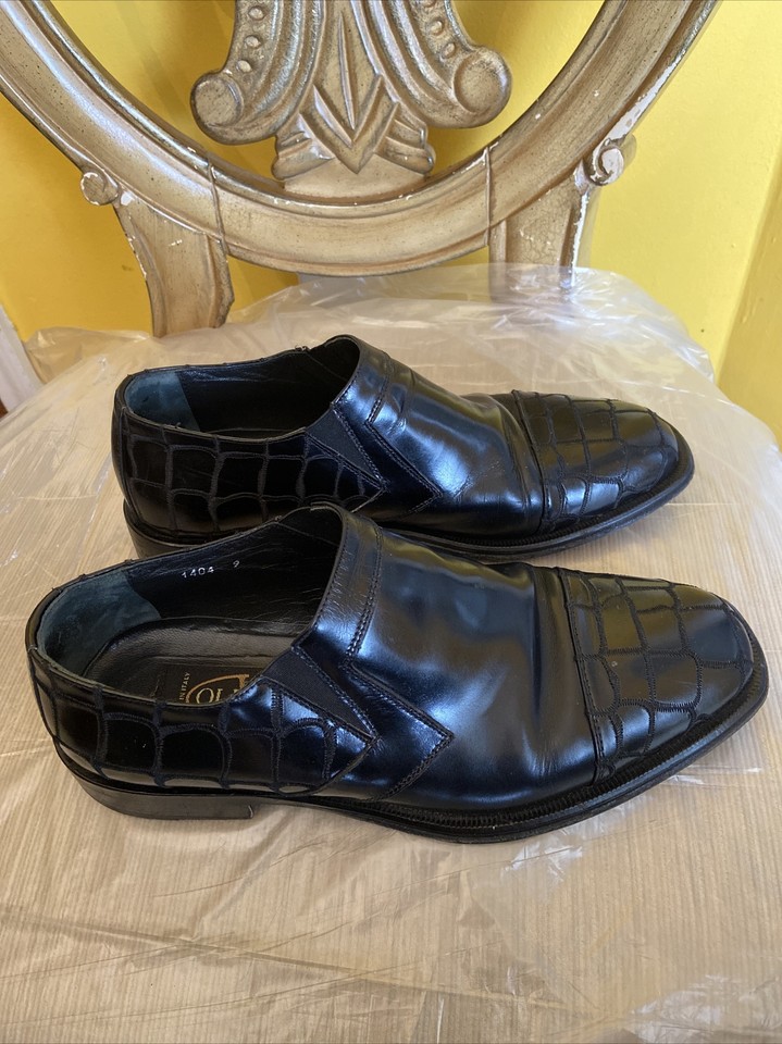 Olivier 1404 Slip-On Black Leather Loafers Men Shoes Sz -9 | eBay