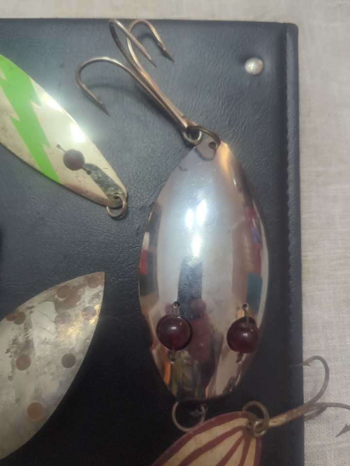 Lot Of 7 Vintage Fishing Spoons Red Eye Wiggler K-B Copper Spoons ...