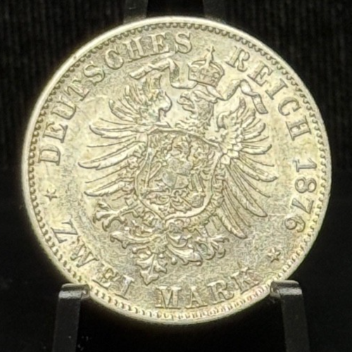 1876 2 Mark Silver German States Zwei Mark | eBay