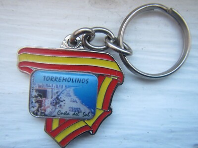 Vintage Torremolinos Costa del Sol Espana Souvenir Spain Metal Keyring ...