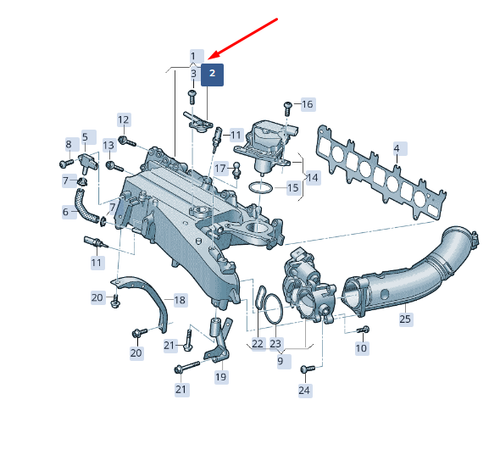 SKODA SUPERB MK3 Intake Manifold Connection Piece 05L129635B NEW ...