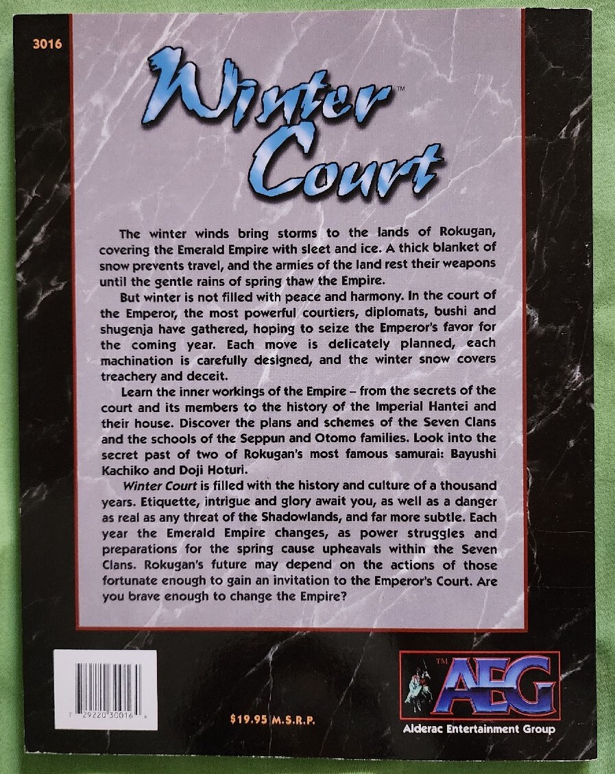 Legend Of The Five Rings (L5R) Winter Court - Kyuden Seppun AEG 3016 ...