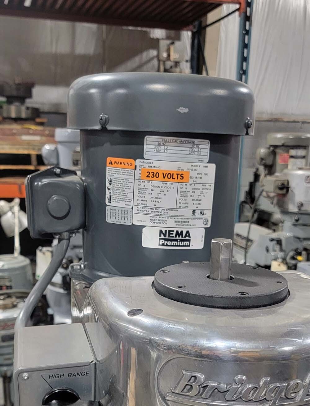 Bridgeport 2HP New Spindle Motor without disk, Inv 46864 | eBay