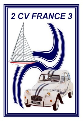 TABLEAU évocation CITROEN 2CV FRANCE 3 | eBay