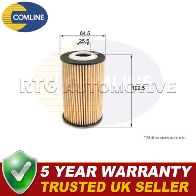 Comline Oil Filter Fits Sportage Cee'D Rio Pro Soul i30 ix35 i40 Tucson ...