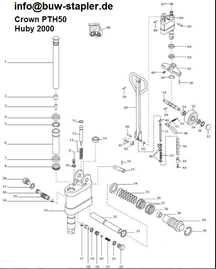 Crown Dichtsatz - Handhubwagen PTH50 - 18-tlg - Nr. 44648 - HHW | eBay UK