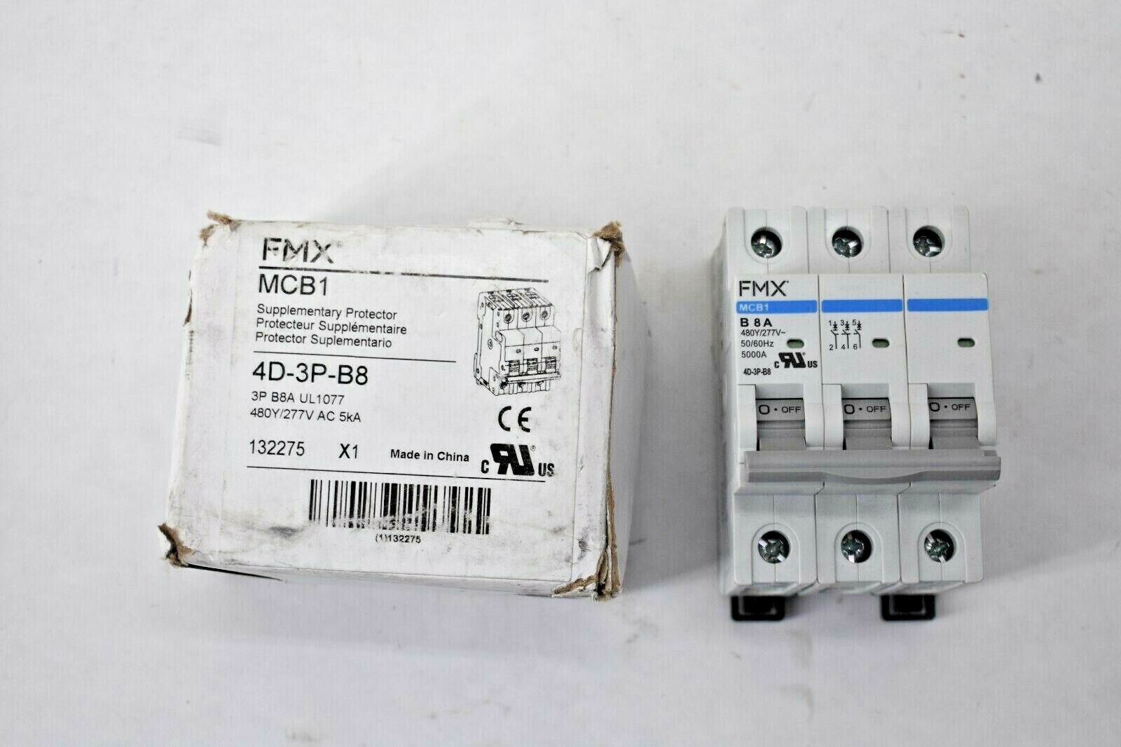 FMX MCB1 Supplementary Circuit Protector 3 Pole UL1077 B-Curve 8A ...