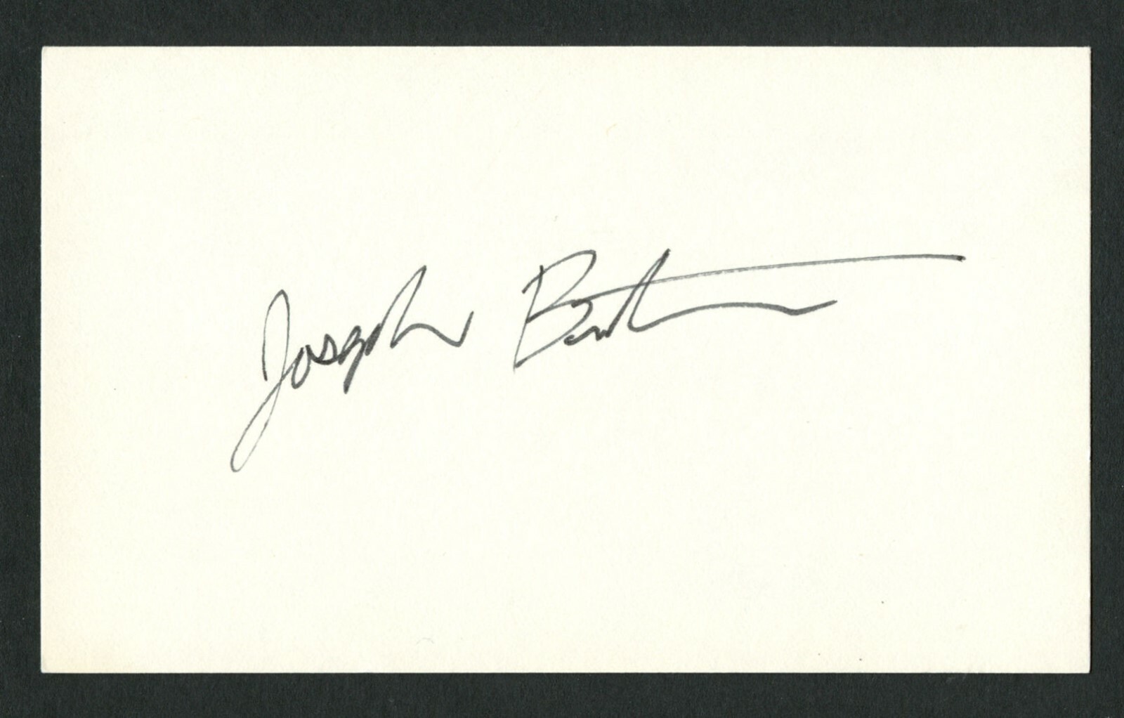Joseph Brutsman signed autograph auto 3x5 index card Director ...