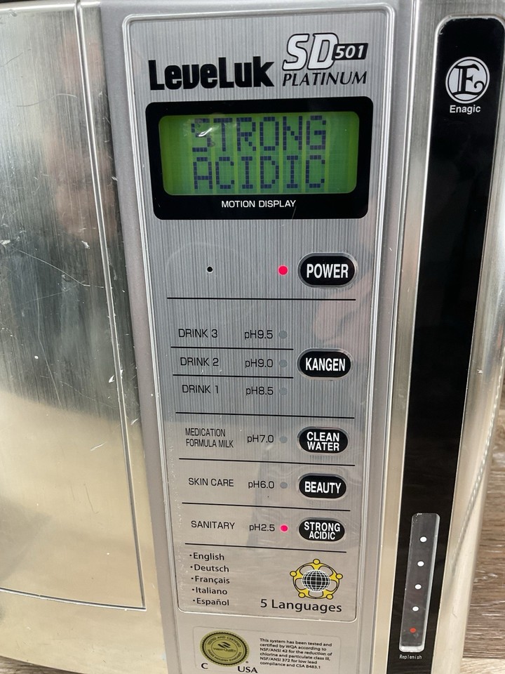 Kangen LeveLuk Platinum SD501 Water Ionizer Machine Alkaline Beauty ...