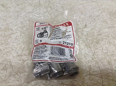 Halex 21210 Screw Connector 1/2" Bag of 5 New (OK) | eBay