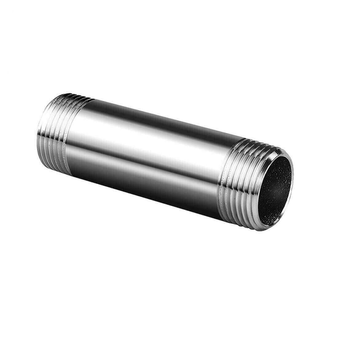 1" NPT x 1" NPT Male Malleable Nipple Cast Pipe Fitting 6" Length SS304 ...