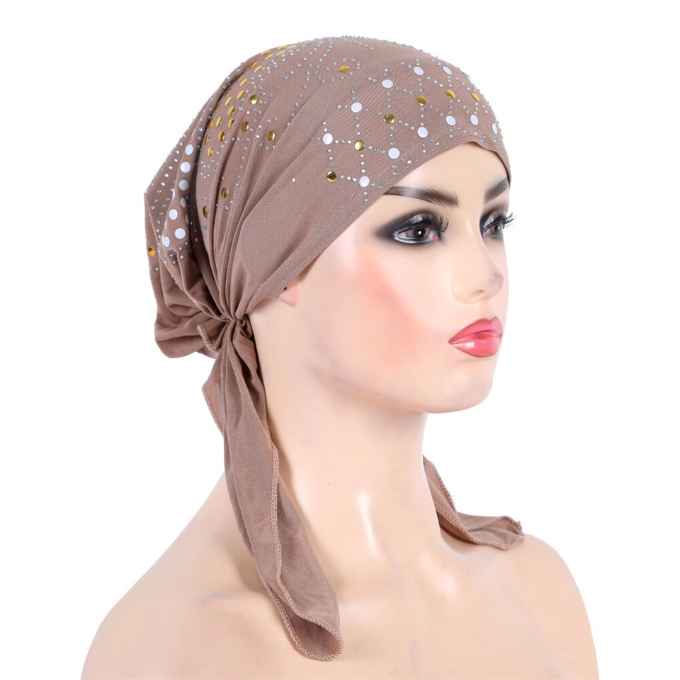 Muslim Women Hats Turban Bonnet Cancer Chemo Caps Indian Beanie Islamic ...