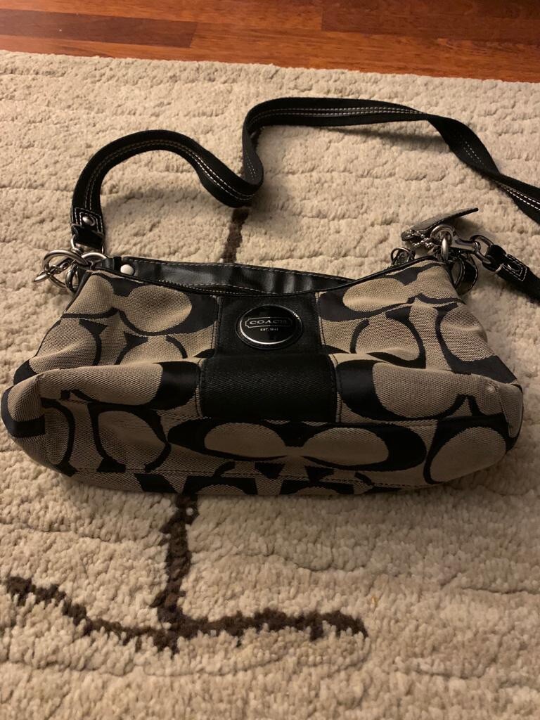 Coach Signature Stripped Demi Purse J1195-F17439 Good… - Gem