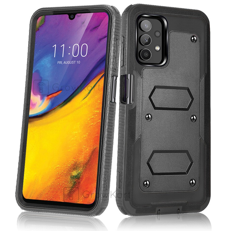 RUGGED SHOCKPROOF TANK ARMOR Hybrid Phone Case Cover + BUILT-IN SCREEN ...