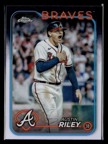 2024 Topps Chrome Refractor #84 Austin Riley Atlanta Braves Baseball ...