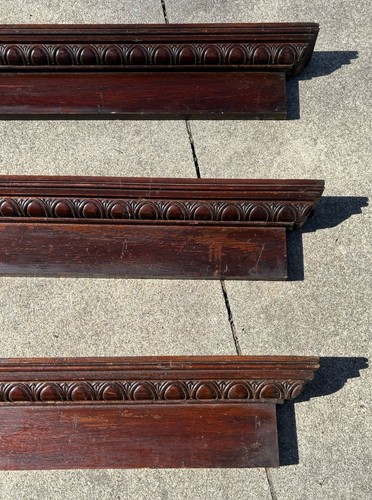 Antique Carved Wood Crown Molding Trim Casing Mantle Black Forest ? 60 ...