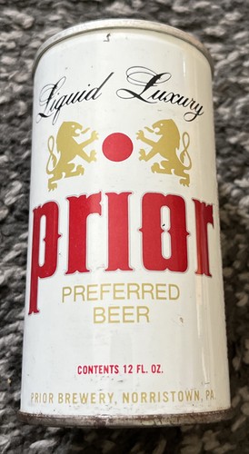 PRIOR PREFERRED BEER Straight Steel Beer Can Prior Brewery Norristown ...