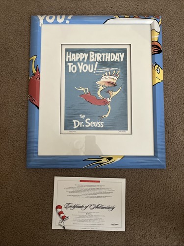 Dr Seuss THEODOR GEISEL "Happy Birthday to You" Lithograph w/COA | eBay