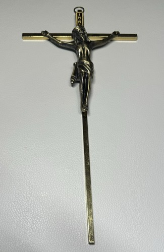 Vintage Metal Gold Color INRI Wall Cross Jesus Crucifix 10” | eBay