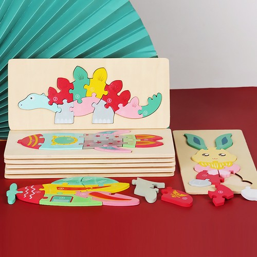 Kids Jigsaw Toy Cartoon Design Early Learning Cartoon Animal Traffic ...