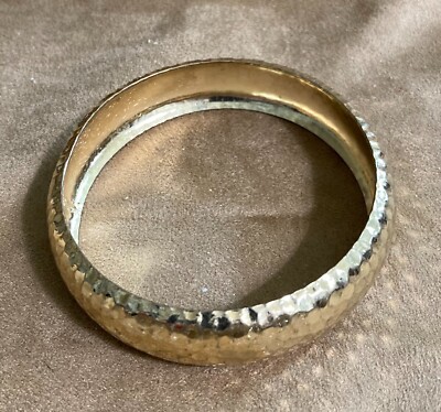 Bangle Bracelet Hammered Gold Tone C182-10 | eBay