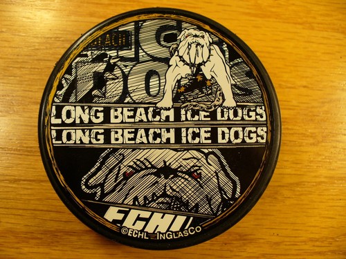 ECHL Long Beach Ice Dogs 1/2 Double Team Logo Hockey Puck Check My ...