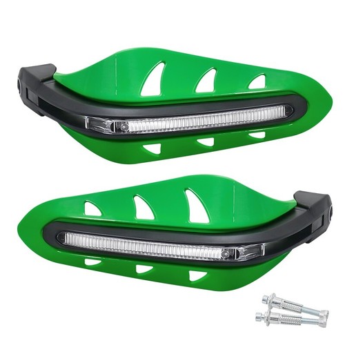 2pcs Motorcycle 7/8" 22mm Hand Guards w/LED Light HandGuards Protector ...