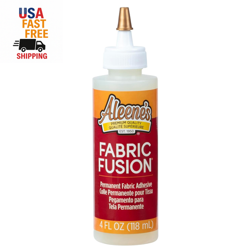 Fabric Fusion Glue 4 Oz, Nontoxic, Permanent and Washable Adhesive ...
