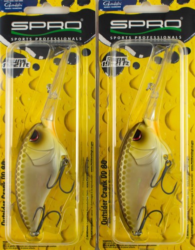 (LOT OF 2) SPRO OUTSIDER CRANK DD 80 1-1/4OZ SOSCDD80RVG RIVER GOLD ...
