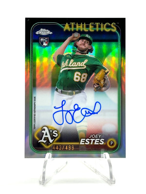 2024 Topps Chrome Joey Estes RC Auto /499 Refractor #RA-JES Oakland A's ...
