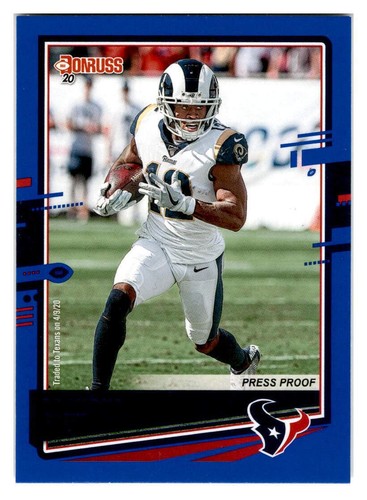 2020 Donruss #144 Brandin Cooks Press Proof Blue | eBay