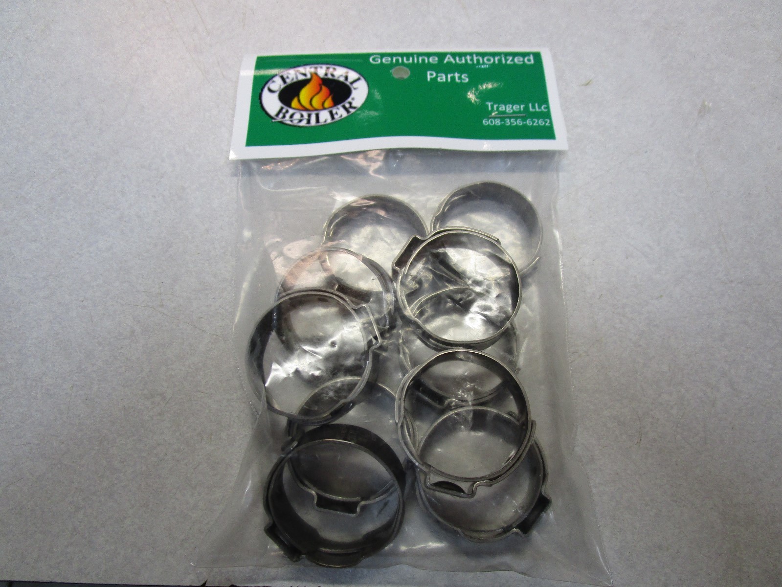 CENTRAL BOILER 1" PEX STAINLESS STEEL CRIMP RING 10PK P/N 5926, WOOD ...