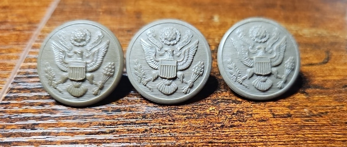 Lot of Three (3) WWII Army Uniform Buttons | eBay