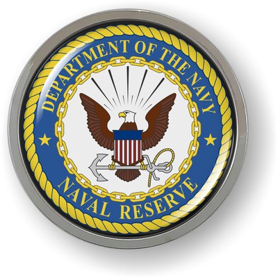 Emblem Car Sticker Badge Chrome ROUND Bezel - Department of Navy Naval ...