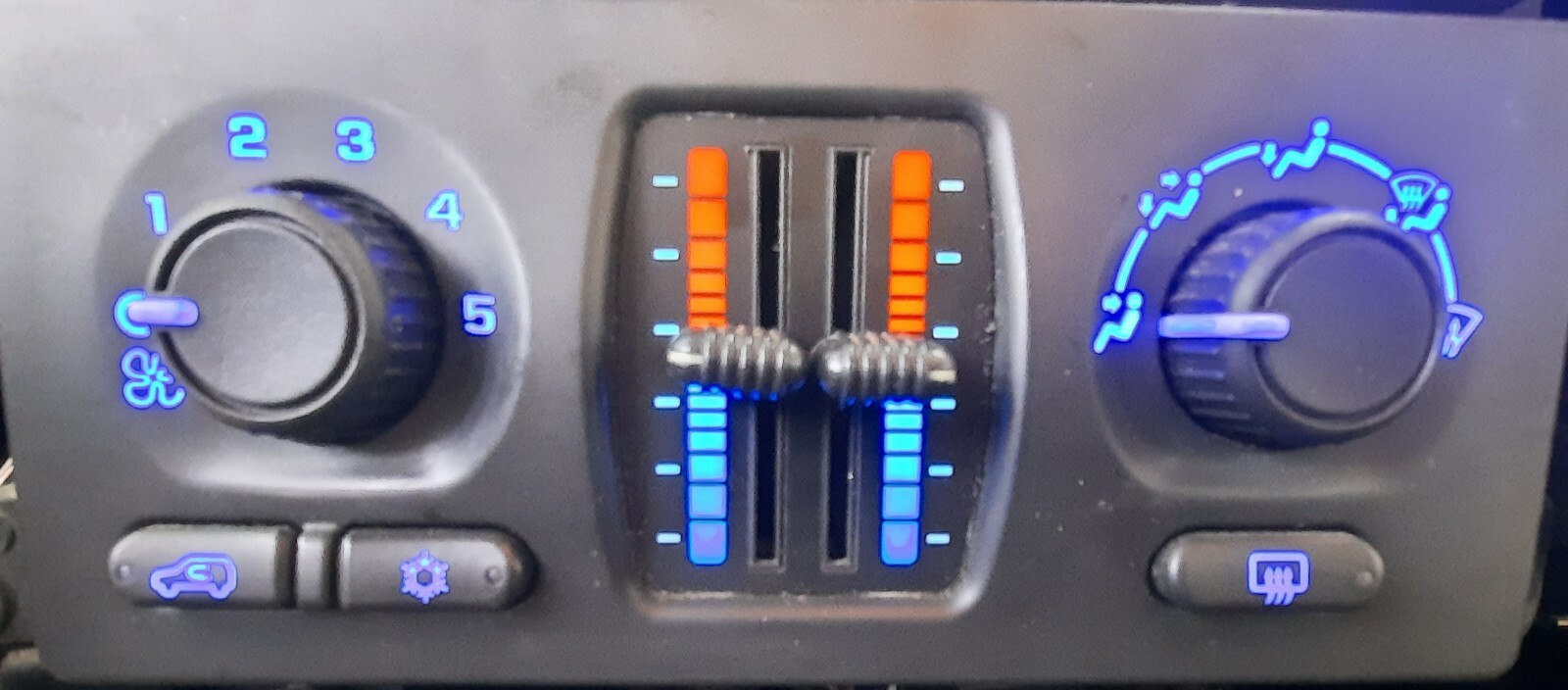 03-07 BLUE LED Chevy/GMC Silverado, Sierra, Tahoe Suburban AC/Heater ...