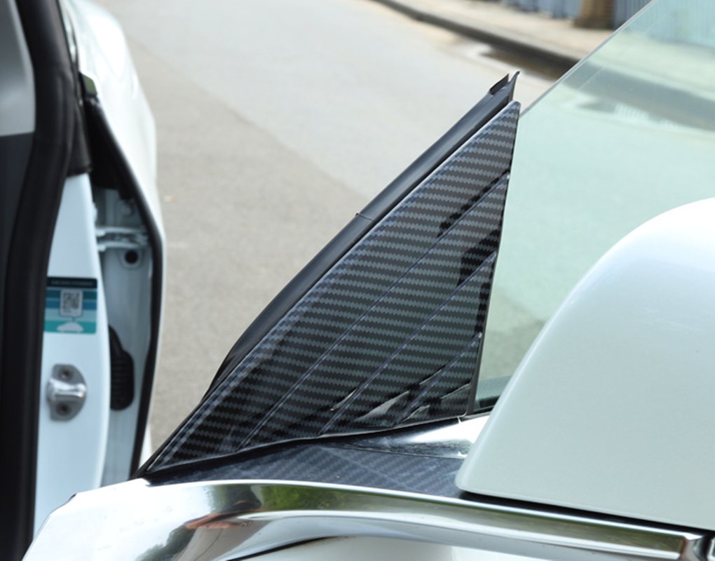 Carbon fiber style Rear Side Window Vent shutter trim Fit for Tesla ...