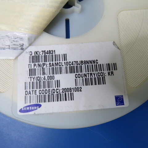 SAMSUNG CL10C470JB8NNNC Qty of 1800 per Lot Cap Ceramic 47pF 50V C0G 5% ...