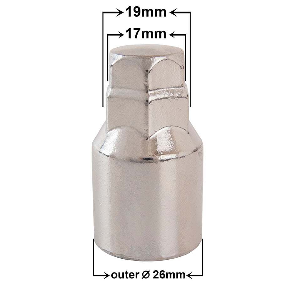 For VW Tiguan Locking Wheel Nuts 14x1.5 Stud Bolts Tapered For ...