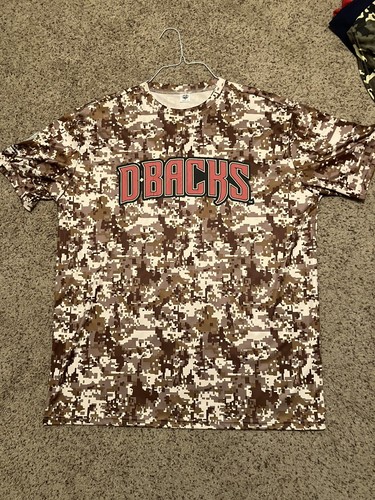 Arizona Diamondbacks Baseball Shirt Jersey. Desert Camouflage with Red ...