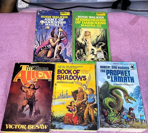 Vintage lot of 5 Swords & Sorcery Books Hugh Walker/James Killus VG to ...