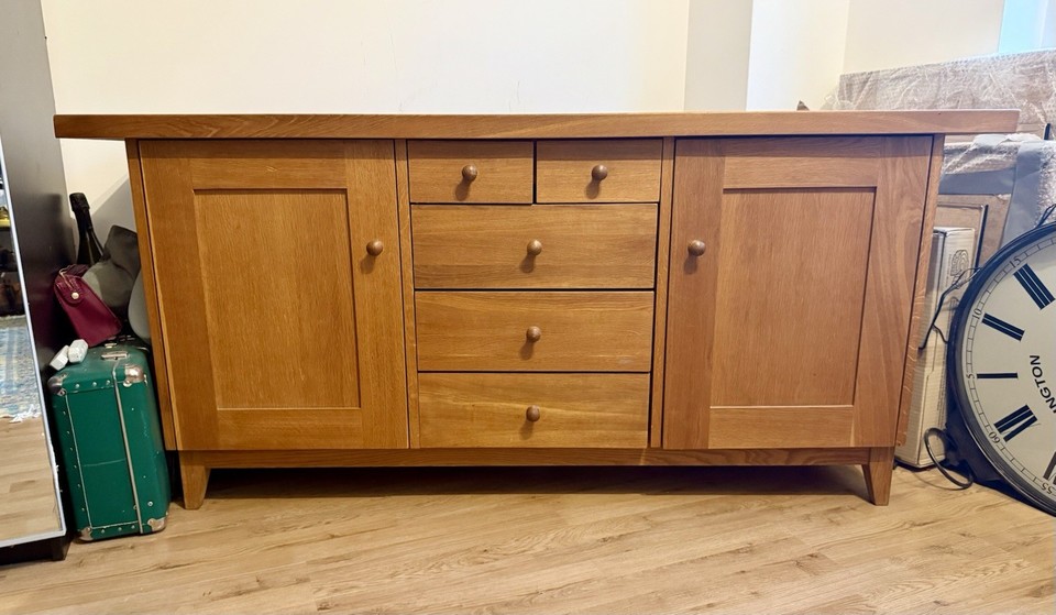 Solid oak sideboard (used) | eBay UK