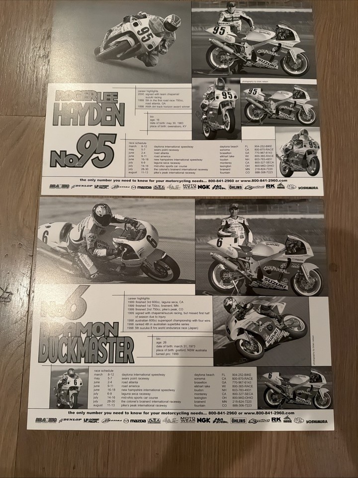 Roger Lee Hayden & Damon Buckmaster Chaparral Suzuki AMA Superbike Hero ...