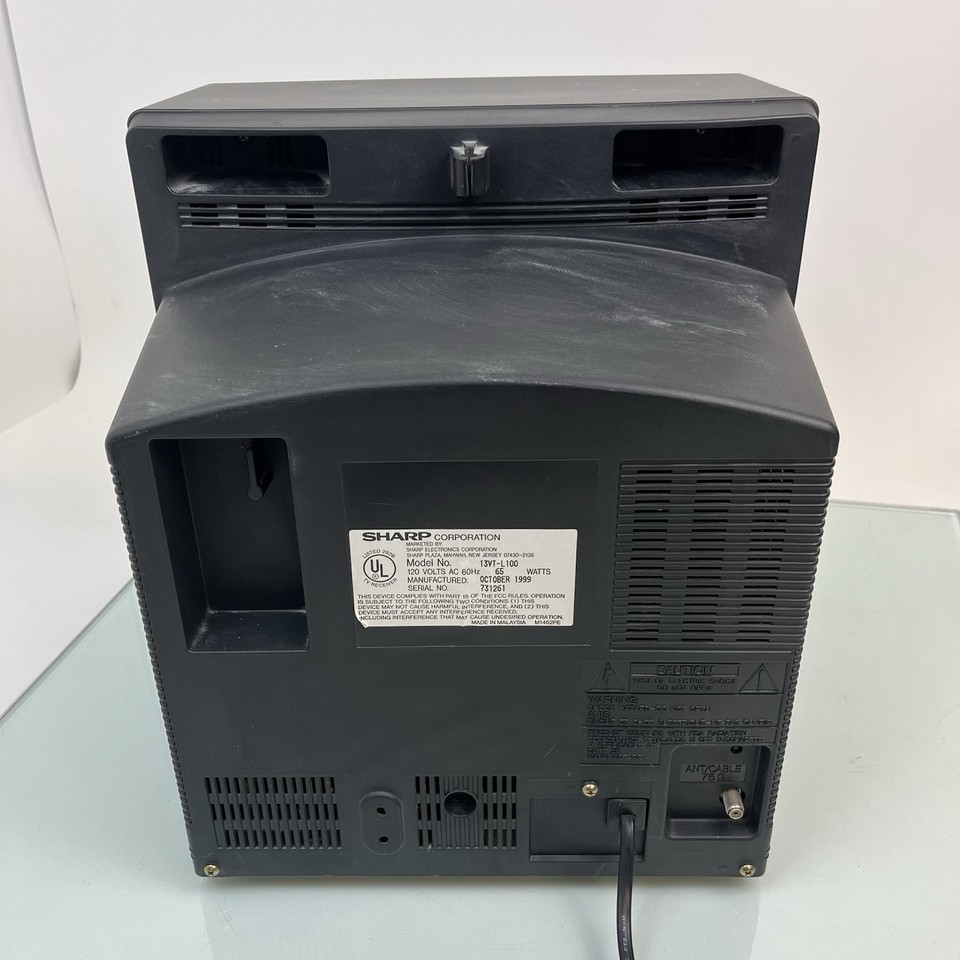 Sharp 13VT-L100 Retro Gaming CRT 13" TV VCR VHS Player Combo NO Remote | eBay