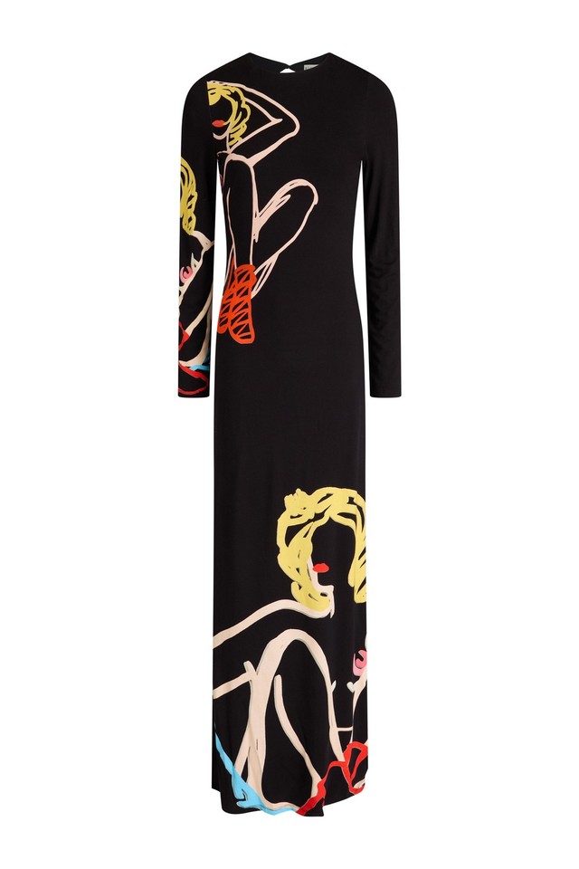 RRP€396 ALICE + OLIVIA x TOM WESSELMANN Delora Maxi Dress US4 UK8 IT40 ...