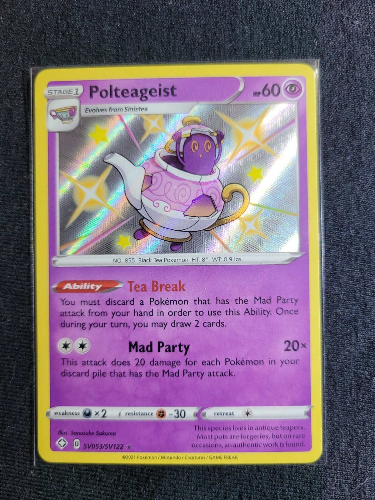 2021 Shining Fates Poltergeist #Sv53/Sv122 Shiny Vault Holo Ultra Rare ...