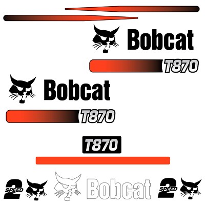 FITS T870 (ALT REAR) BOBCAT REPLACEMENT DECAL STICKER - OUTDOOR DURABLE ...