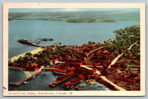 Postcard Aerial View Digby Nova Scotia Canada VTG c1954 I2 | eBay