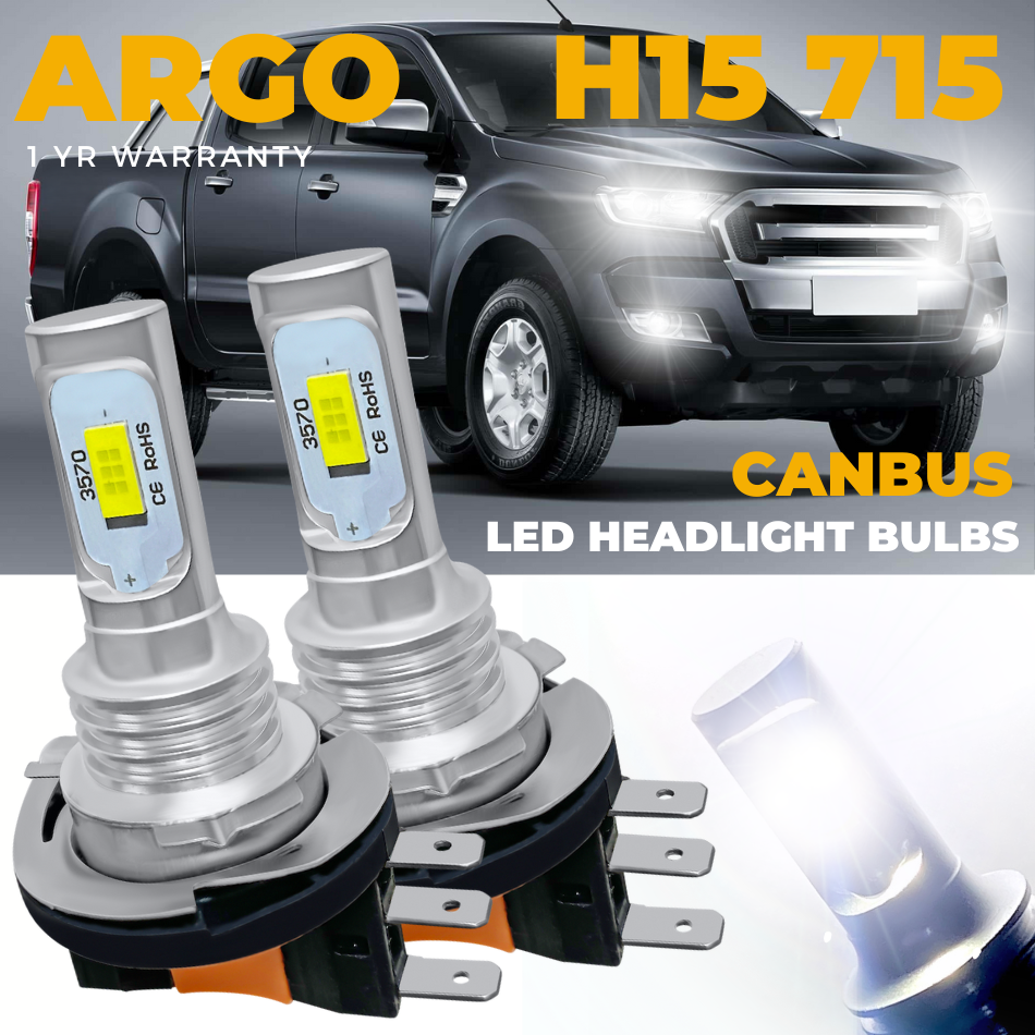 For Ford Ranger DRL Led White Daytime Upgrade High Beam Headlight Bulbs ...