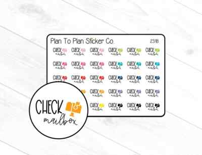 2318~~Check Mailbox Planner Stickers. | eBay
